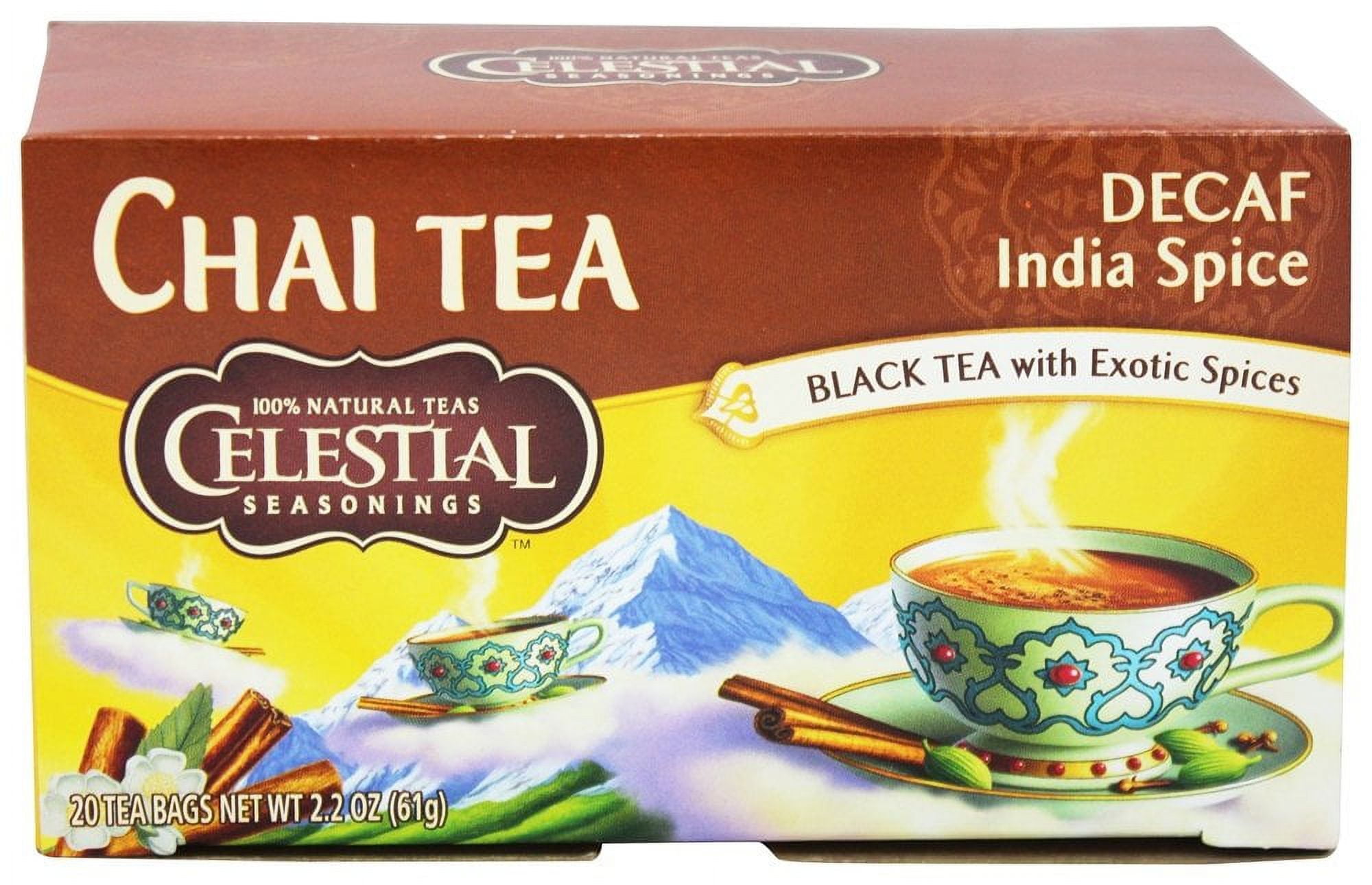 Celestial Seasonings Chai,Original,India Decaf, 20 Bag Packaging May ...