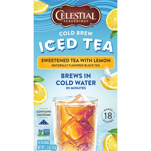 Celestial Seasonings Cold Brew Sweetened with Lemon Iced Black Tea Bags ...
