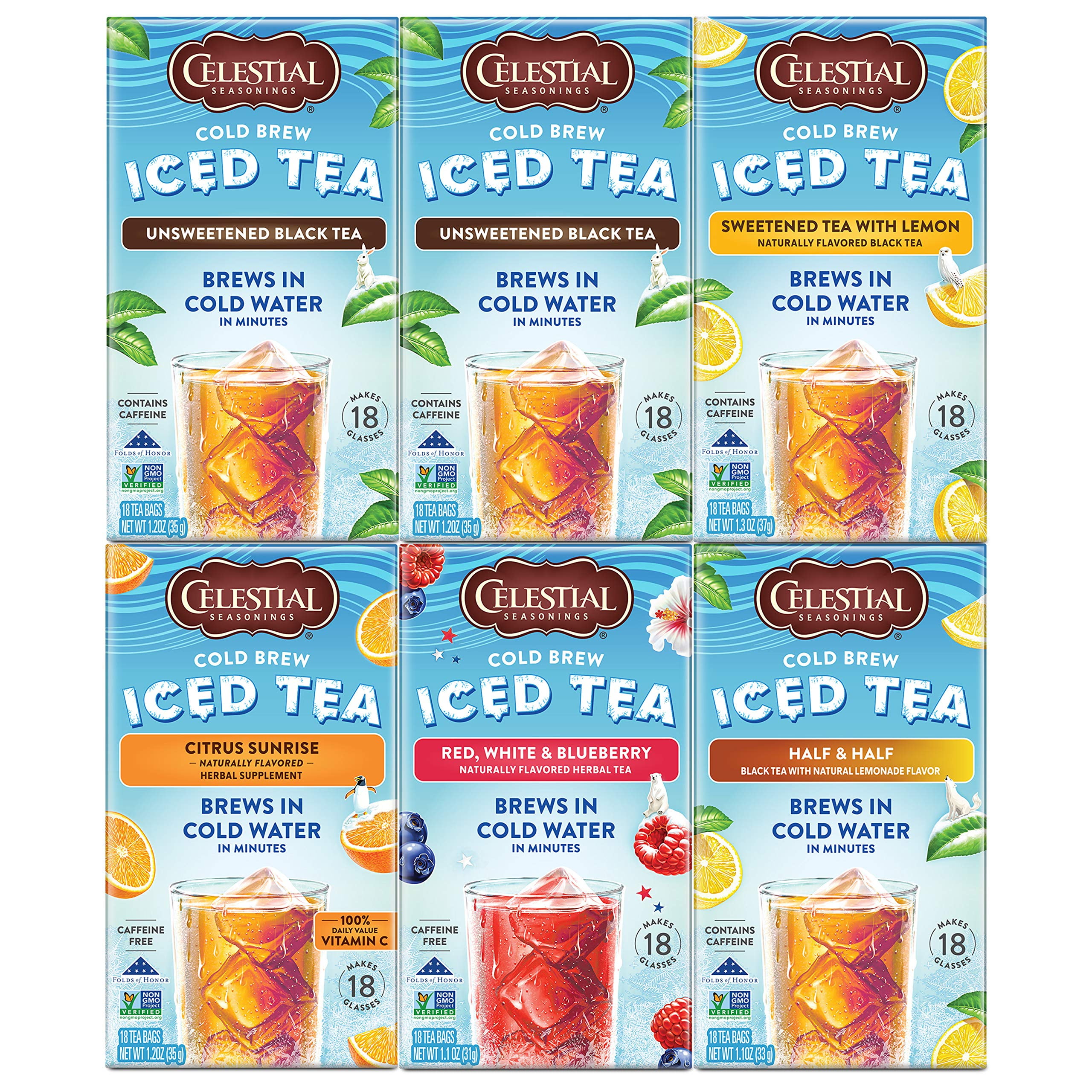 Celestial Seasonings Cold Brew Variety Pack, 6 Count - Walmart.com