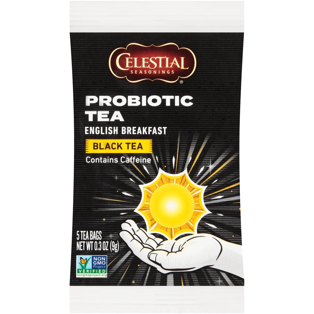 Celestial Seasonings English Breakfast Probiotic Black Tea Bags, 5 ...