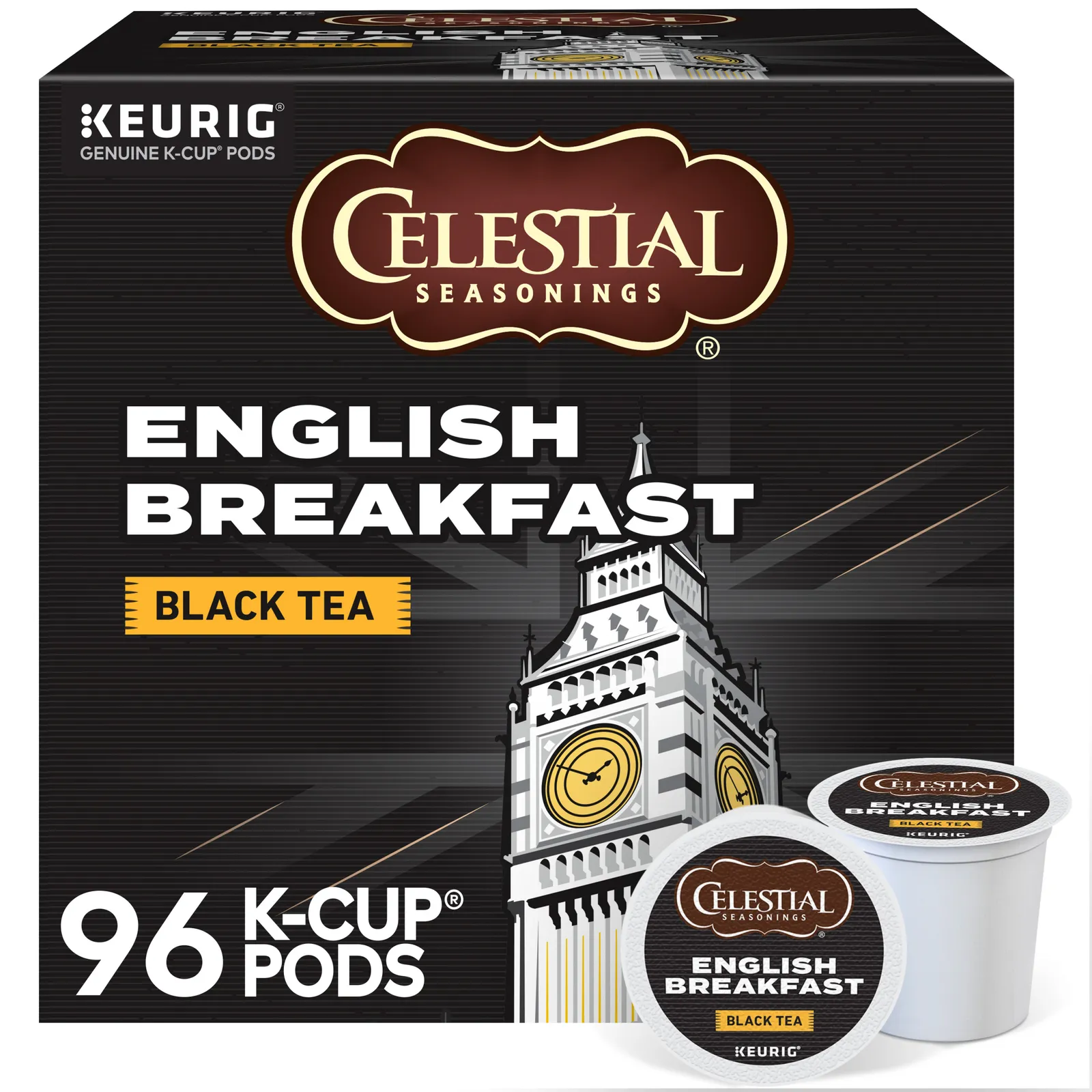 Celestial Seasonings English Breakfast Tea - K-Cup Pod - 96 Ct ...
