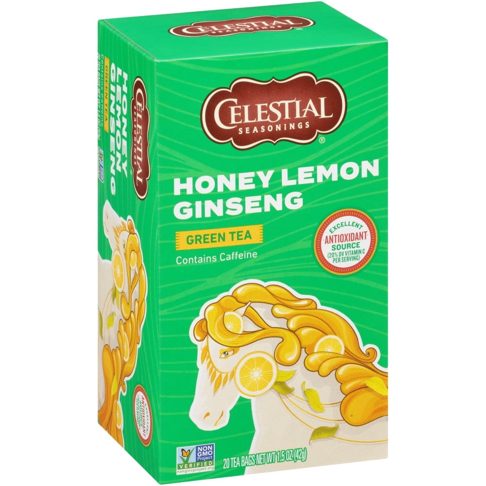 Celestial Seasonings Green Tea Honey Lemon Ginseng -- 20 Tea Bags ...