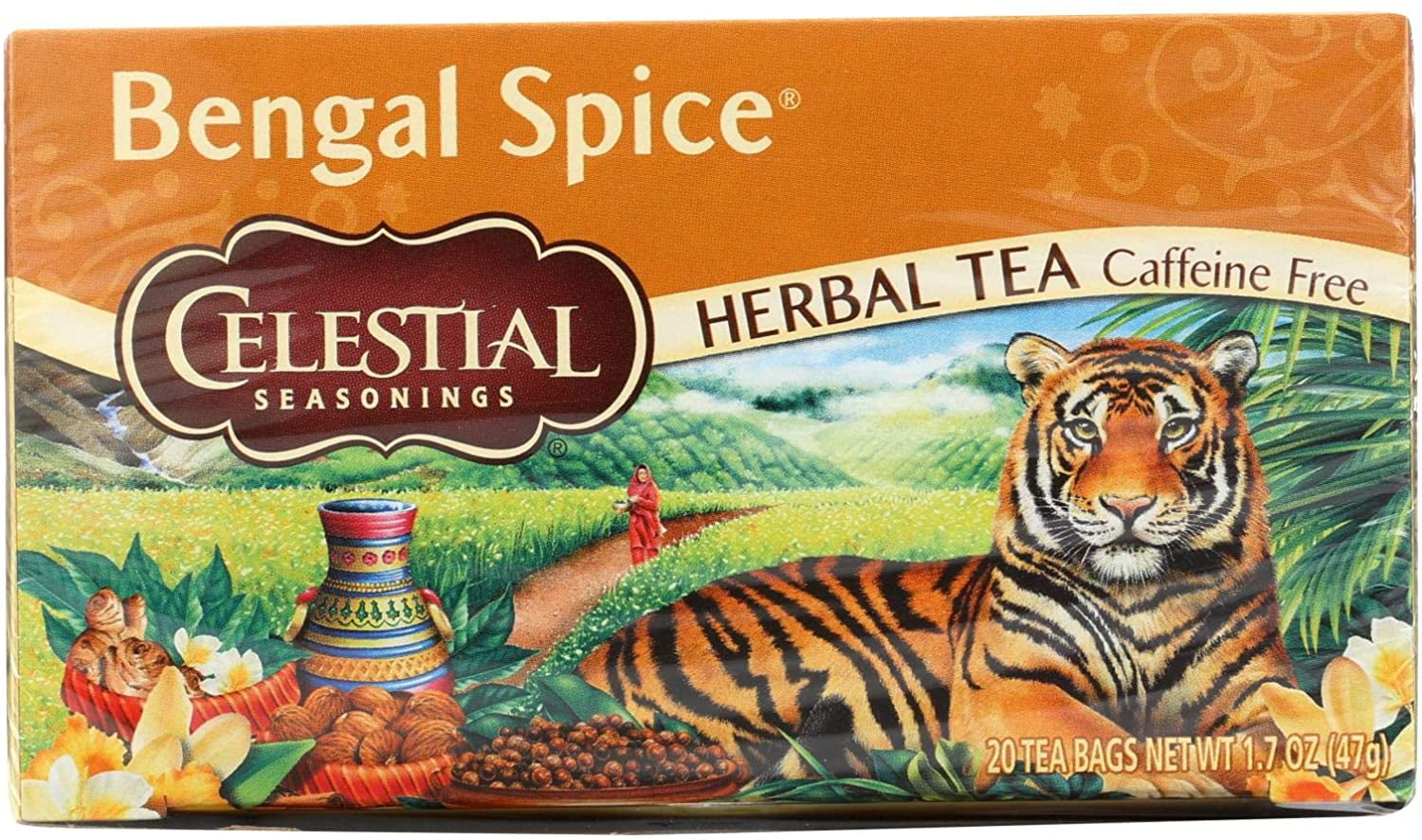 Celestial Seasonings Herbal Tea, Bengal Spice Caffeine Free 1.7 oz 20 ...