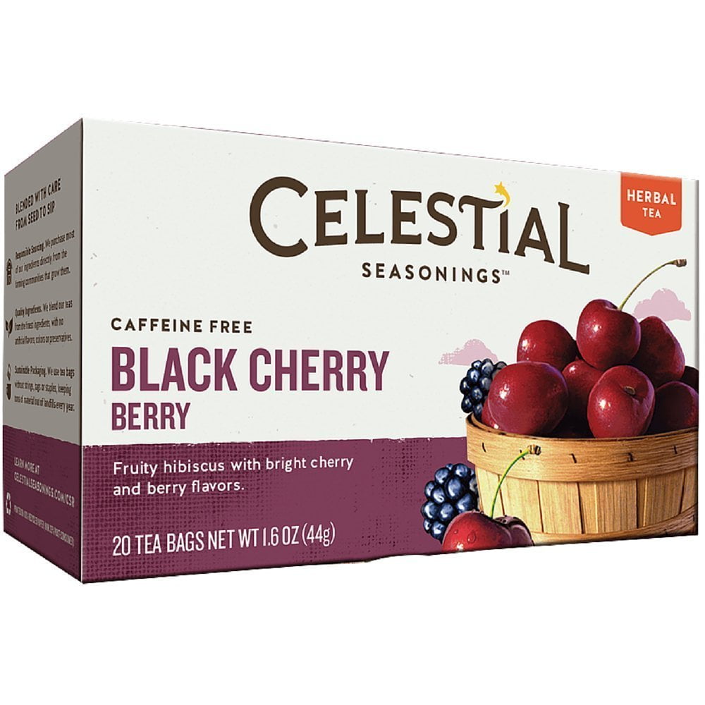 Celestial Seasonings Herbal Tea DHF10 Caffeine Free Black Cherry Berry ...