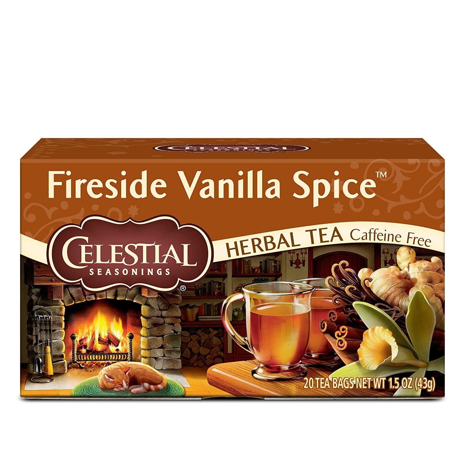 Celestial Seasonings Fireside Vanilla Spice Herbal Tea - 20 Tea Bags ...