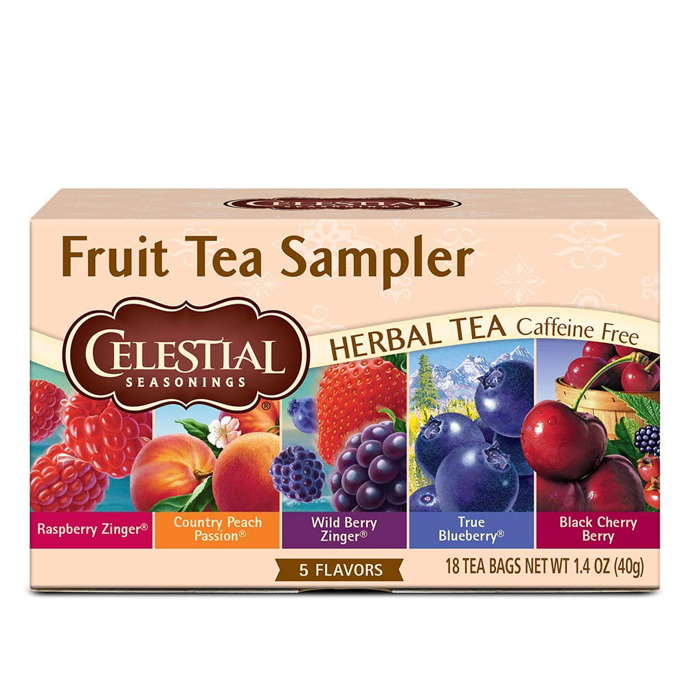 Celestial Seasonings Herbal Tea Fruit Sampler - 18 Tea Bags - Walmart.com