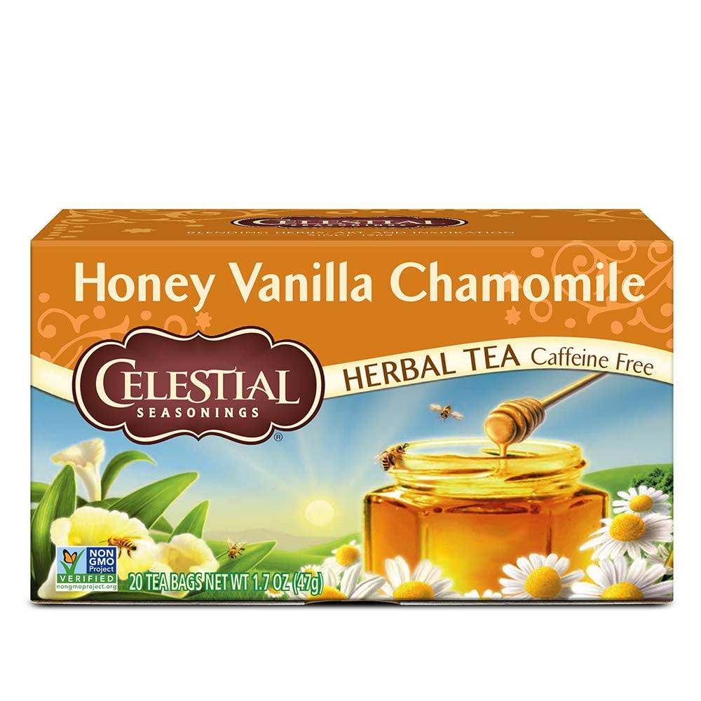 Celestial Seasonings Herbal Tea, Honey HYZ01 Vanilla Chamomile, 20 ...