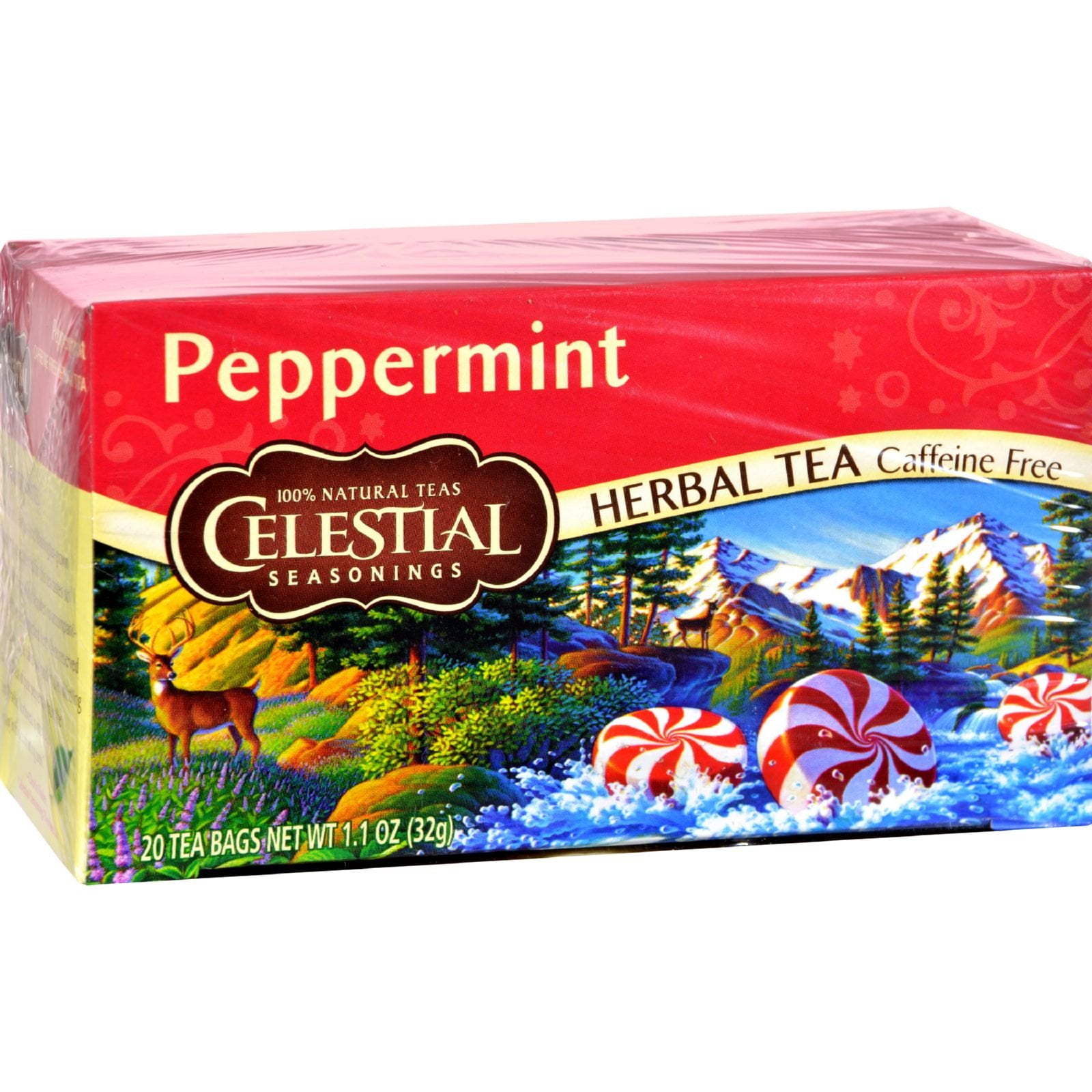 Celestial Seasonings Herbal Tea - Peppermint - Caffeine Free - 20 Count ...