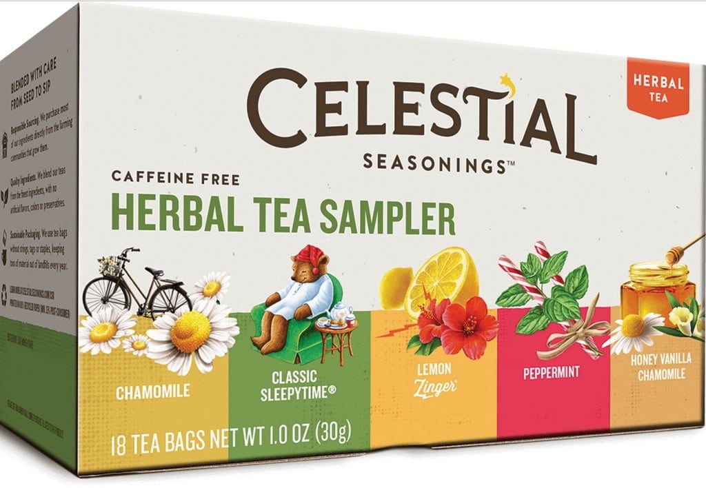 Celestial Seasonings Herbal Tea Sampler, Sleepytime & Peppermint, 5 ...