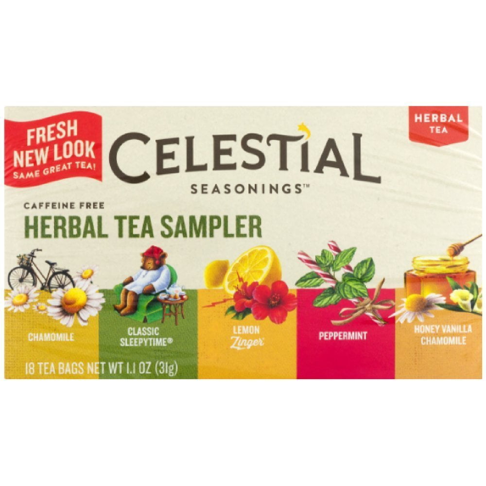 Celestial Seasonings Herbal Tea Sampler With 5 Flavors 18 Ea ( Pack Of ...