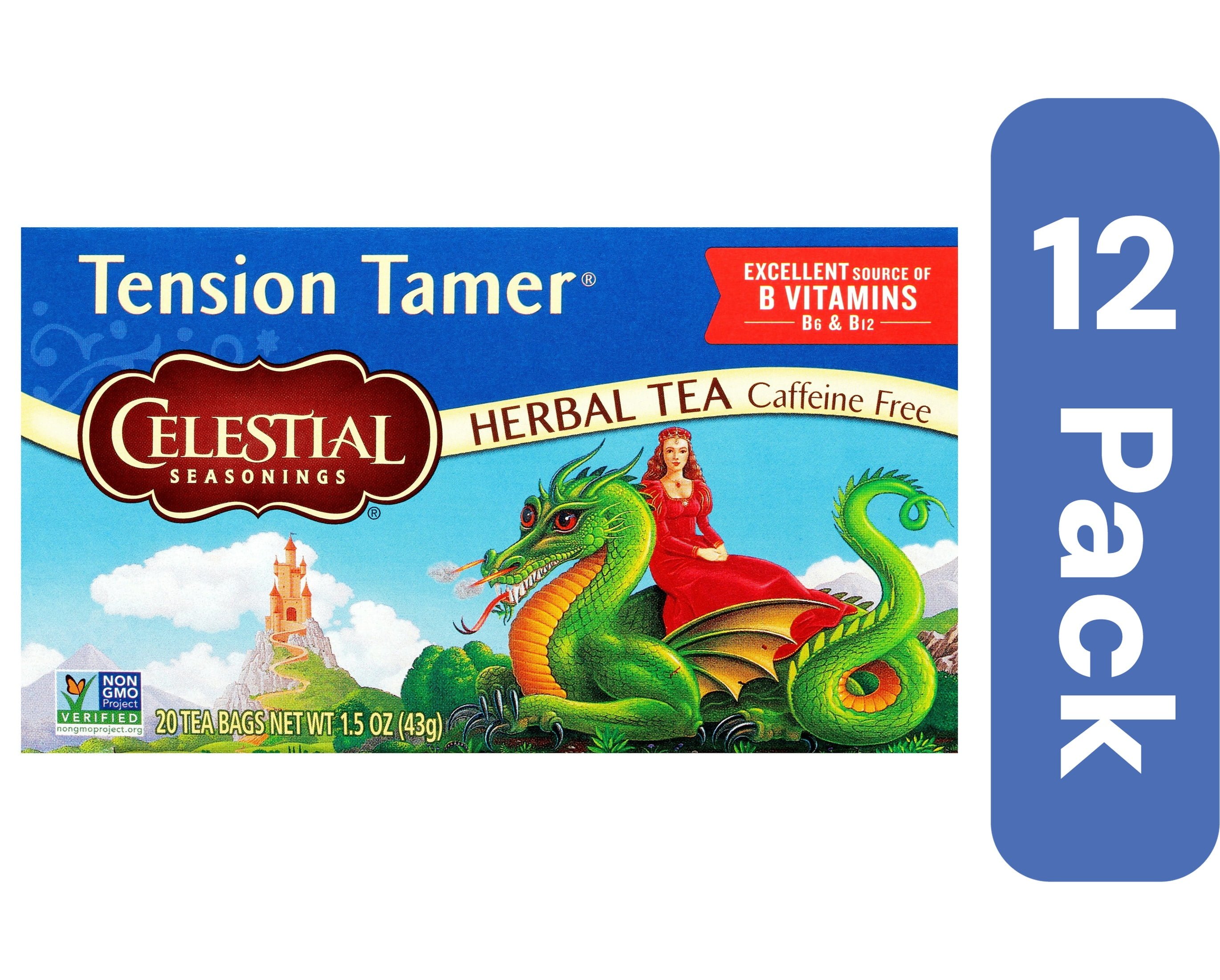 Celestial Seasonings Herbal Tea Tension Tamer 20 Bags (Pack Of 12 ...