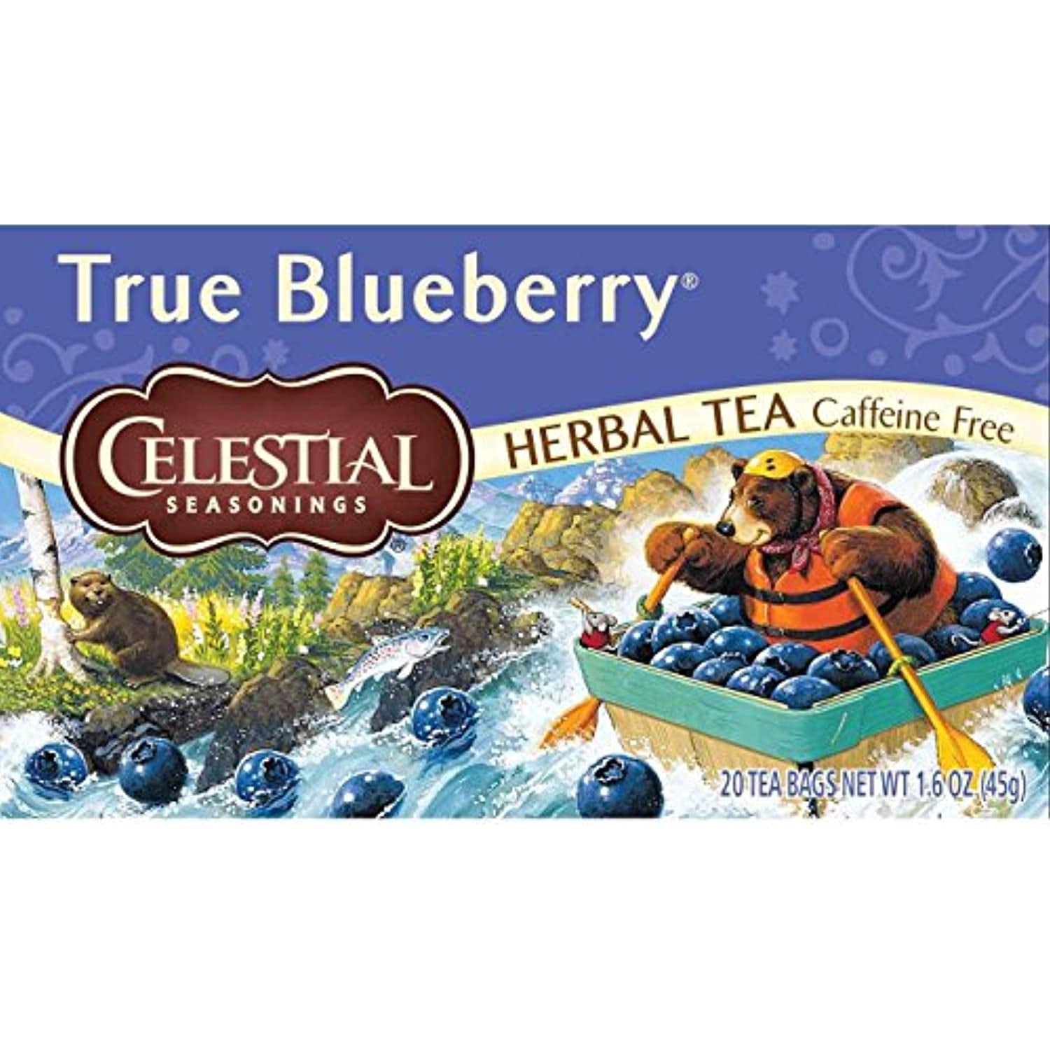 Celestial Seasonings Herbal Tea, True Blueberry, 20 Count (Pack Of 3 ...