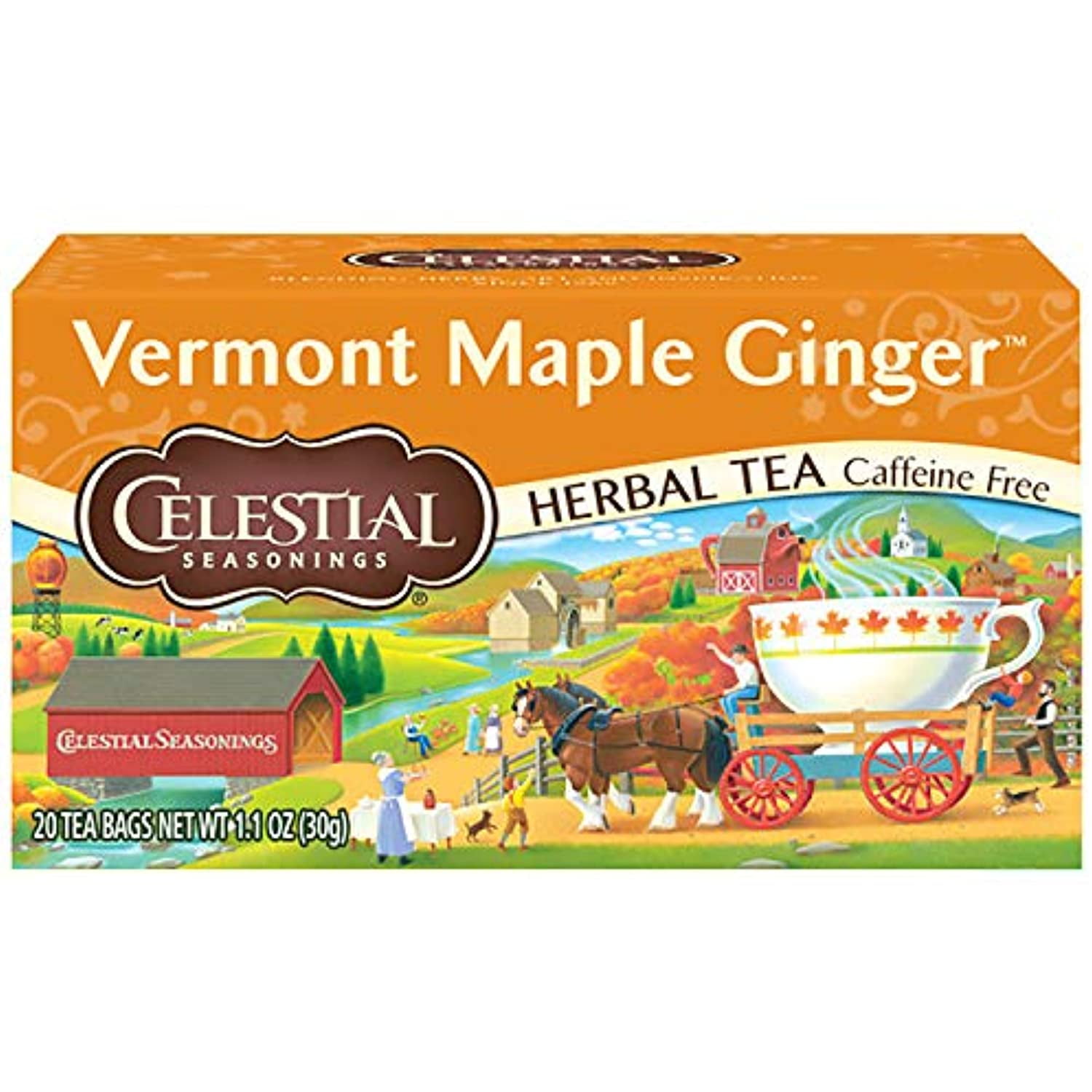Celestial Seasonings Herbal Tea, Vermont Maple Ginger, Caffeine Free ...