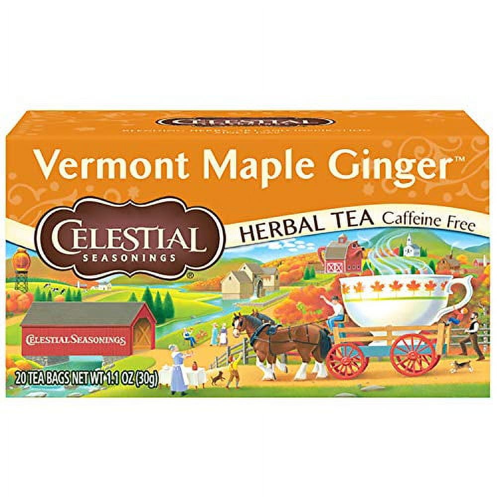 Celestial Seasonings Herbal Tea, Vermont Maple Ginger, Caffeine Free ...