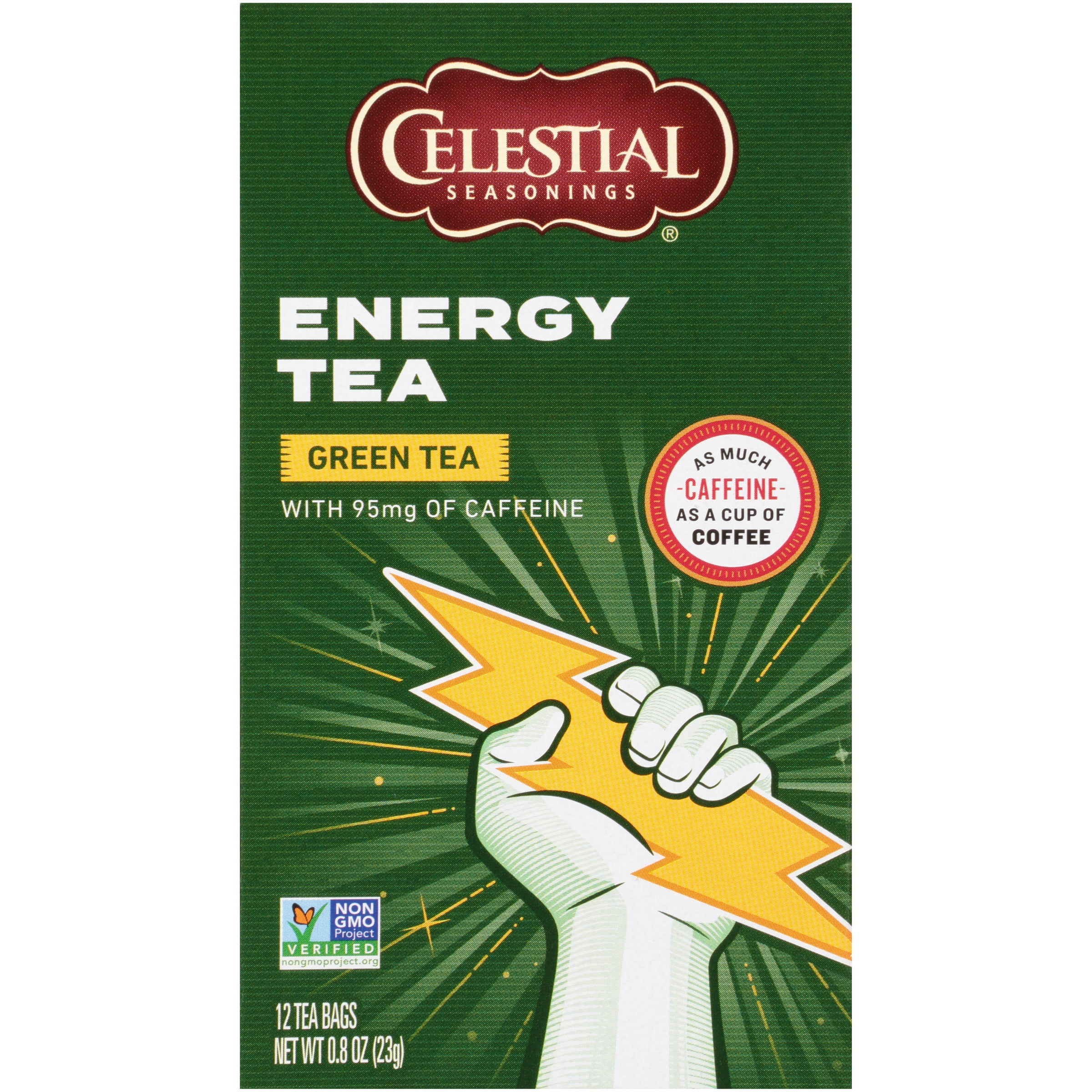 Celestial Seasonings High Caffeine Energy Green Tea Bags, 12 Count ...