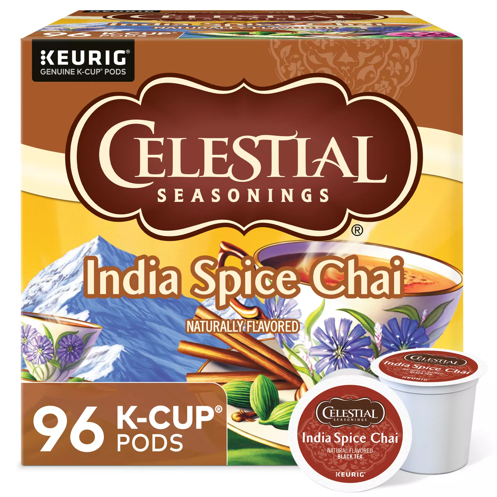 Celestial Seasonings India Spice Chai Tea - K-Cup Pod - 96 Ct - Walmart.com