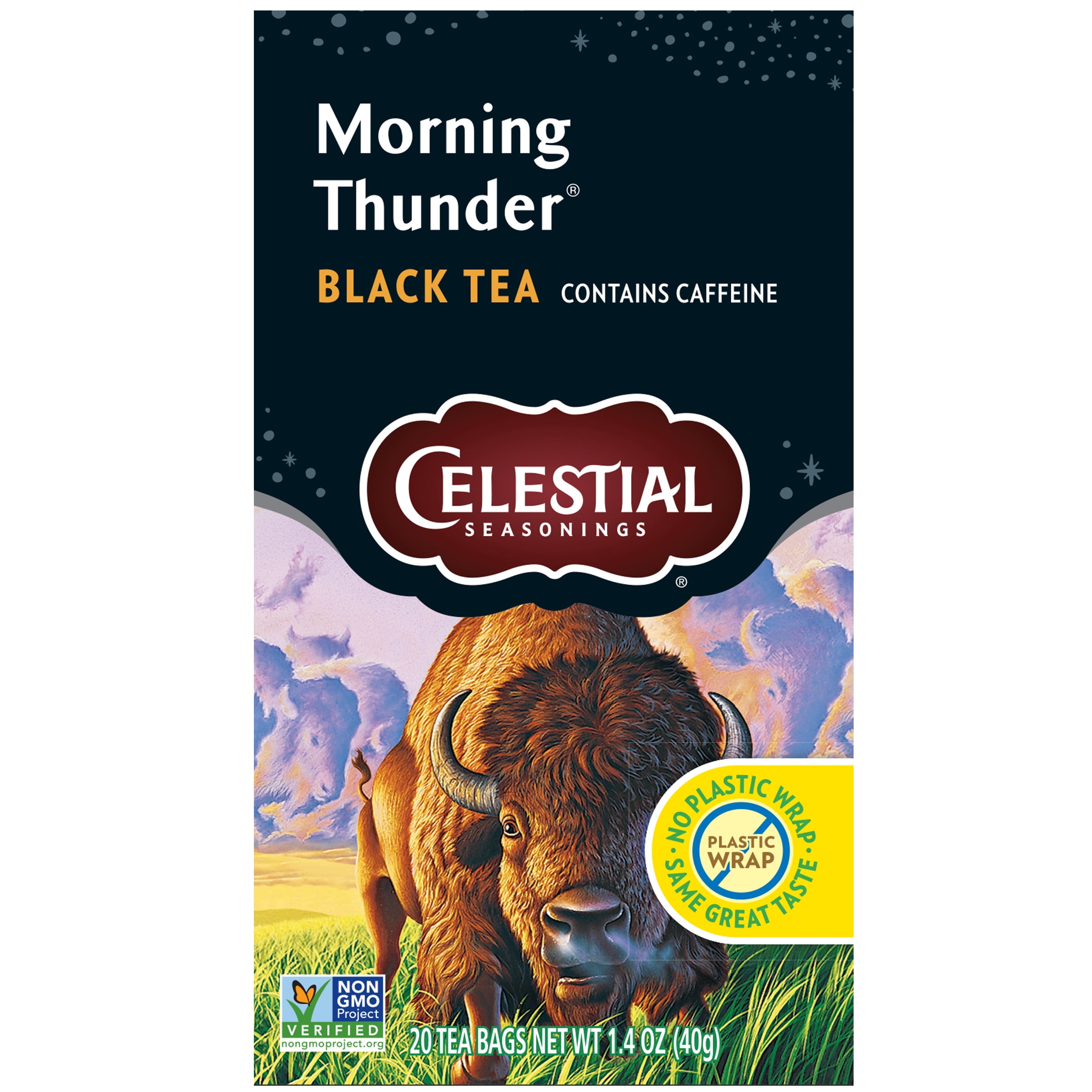 Celestial Seasonings Morning Thunder Matè Black Tea Bags (20 Count ...