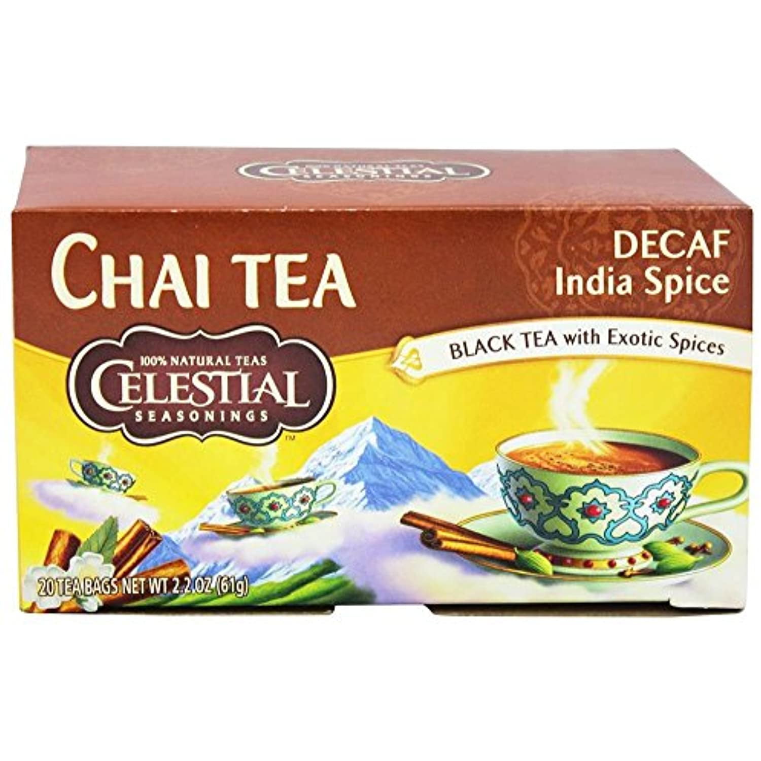 Celestial Seasonings Original India Decaf Chai Tea (6X20bag) - Walmart.com