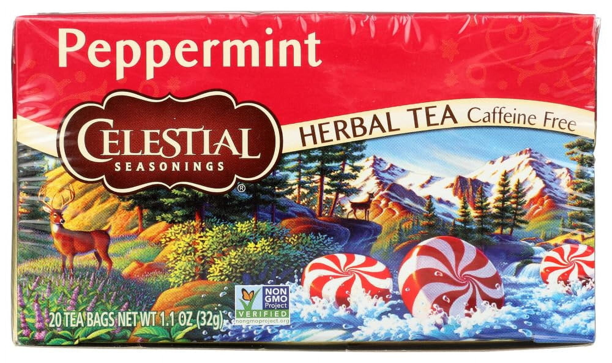 Celestial Seasonings Peppermint Caffeine-Free Herbal Tea Bag 20ct (2 ...