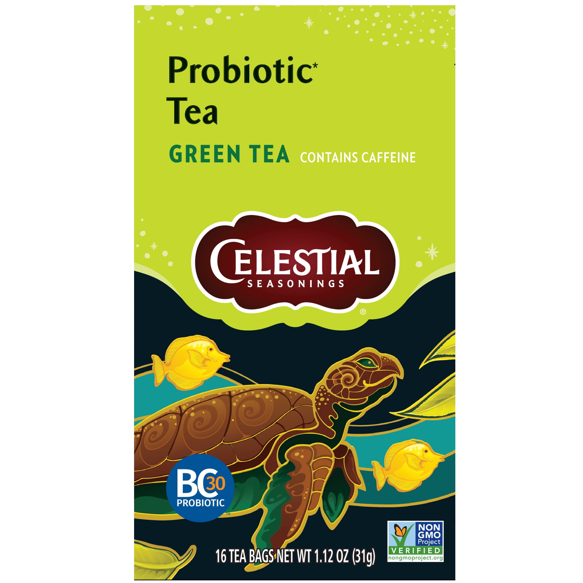 Celestial Seasonings Probiotic Green Tea Bags (18 Count) - Walmart.com