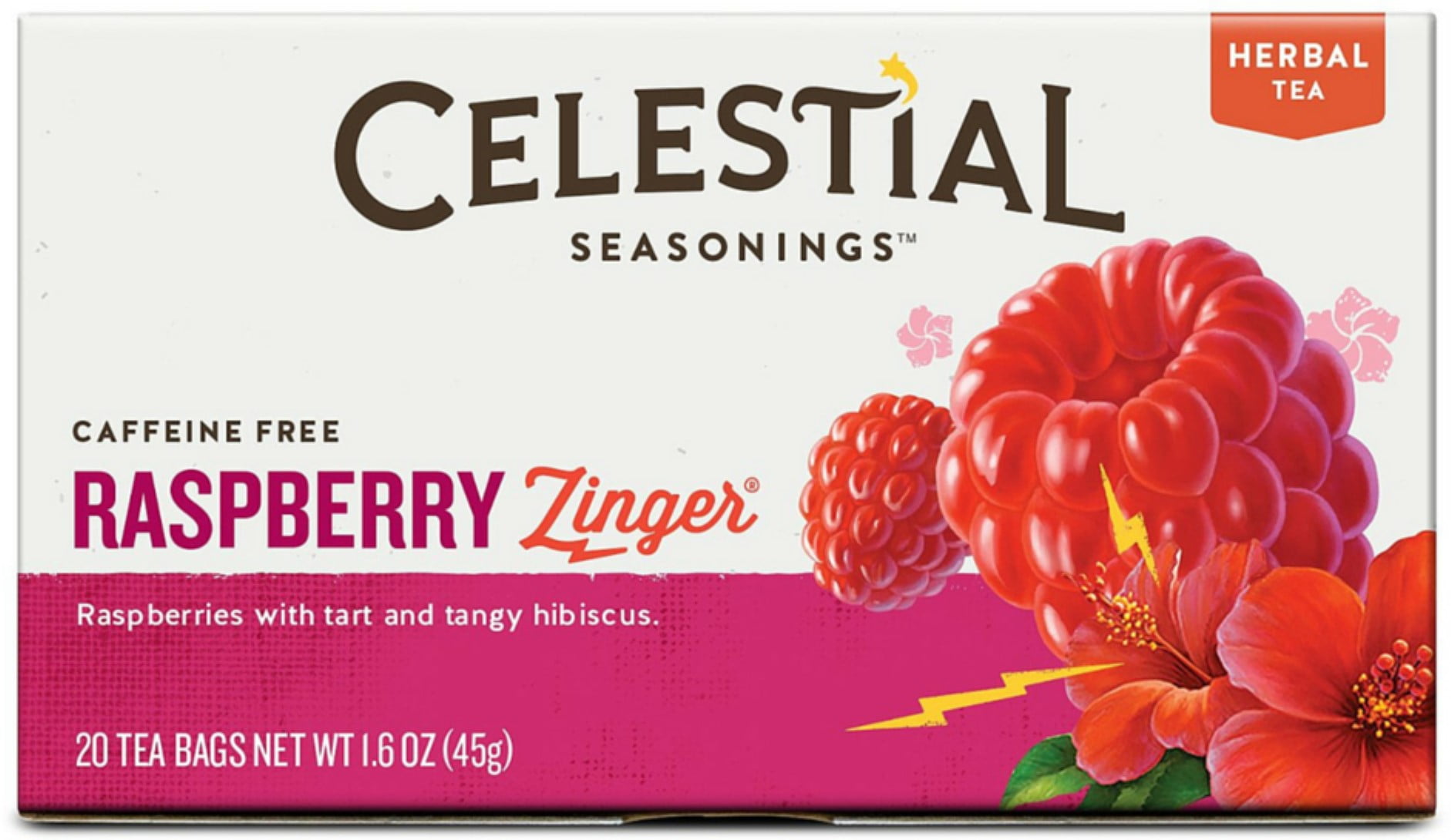 Celestial Seasonings Raspberry Zinger Natural Herb Tea, 20 ea (Pack of ...