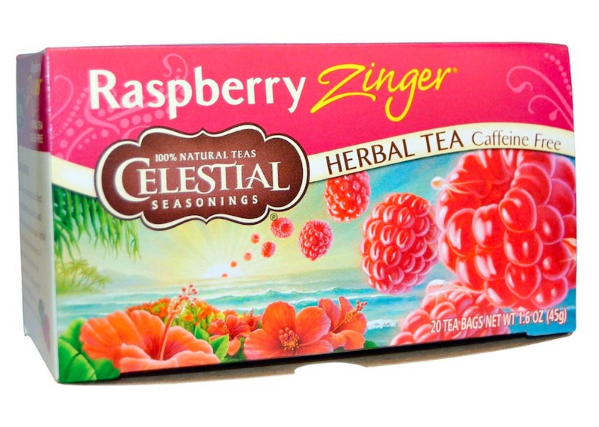 Celestial Seasonings Herbal Tea Caffeine Free Raspberry Zinger -- 20 ...