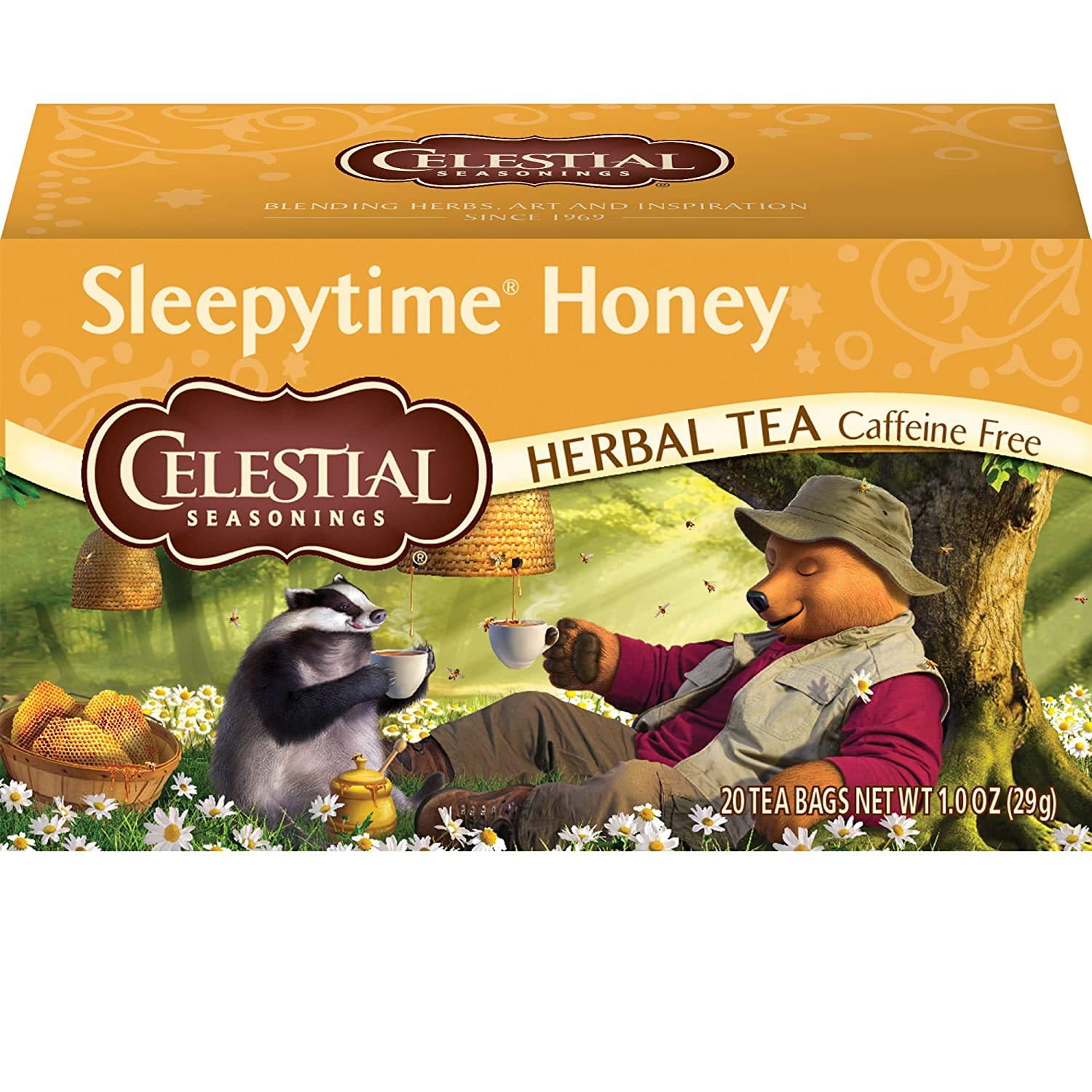 Celestial Seasonings Sleepytime Honey Caffeine Free Herbal Tea Bags, 20 ...