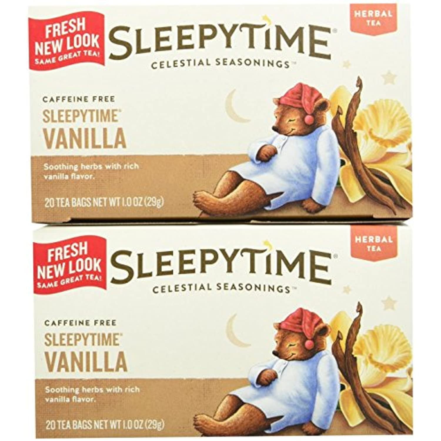 Celestial Seasonings Sleepytime Vanilla Tea Bags, 20 Count (Pack Of 2 ...
