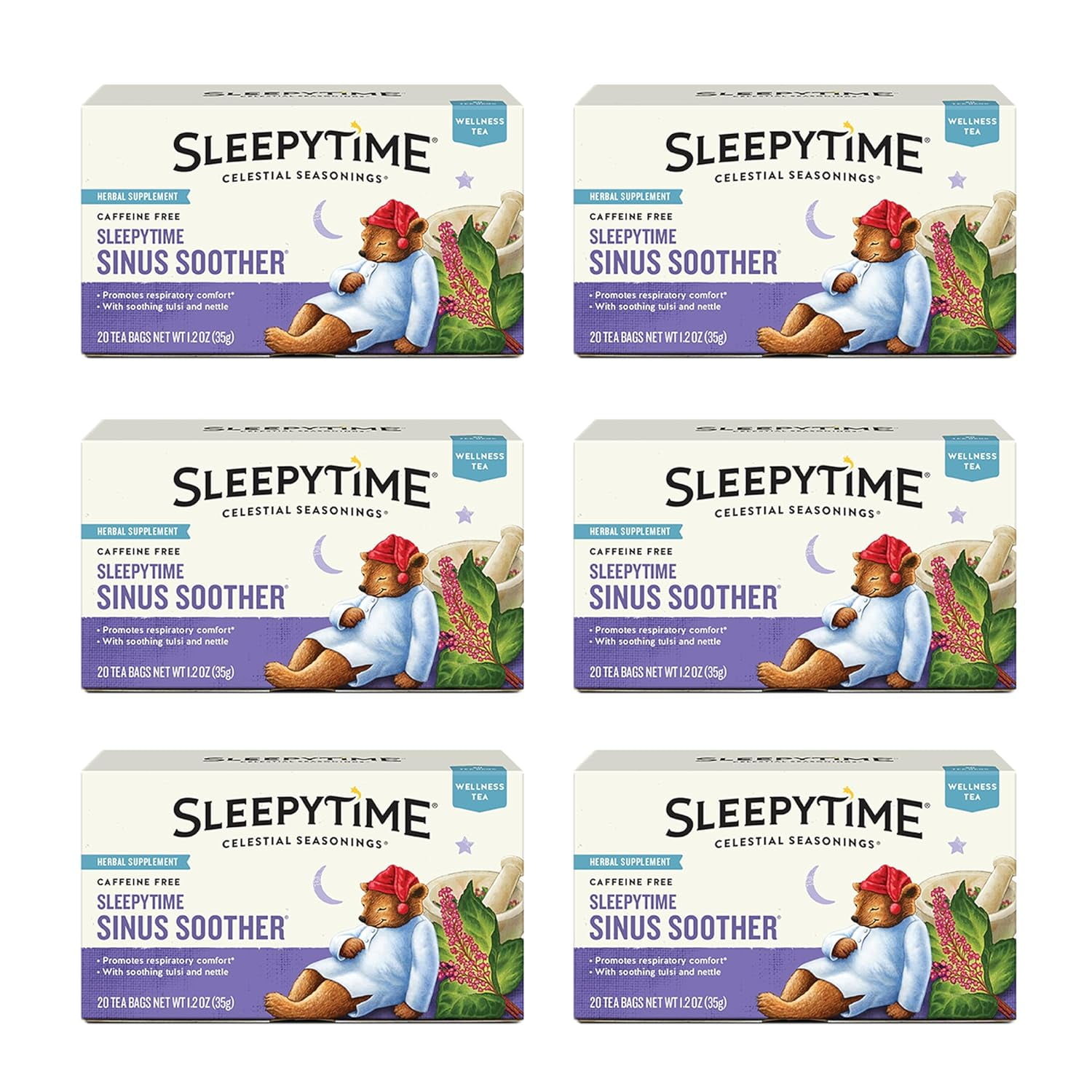Celestial Seasonings Sleepytime Wellness Sinus Soother Tea, Caffeine ...