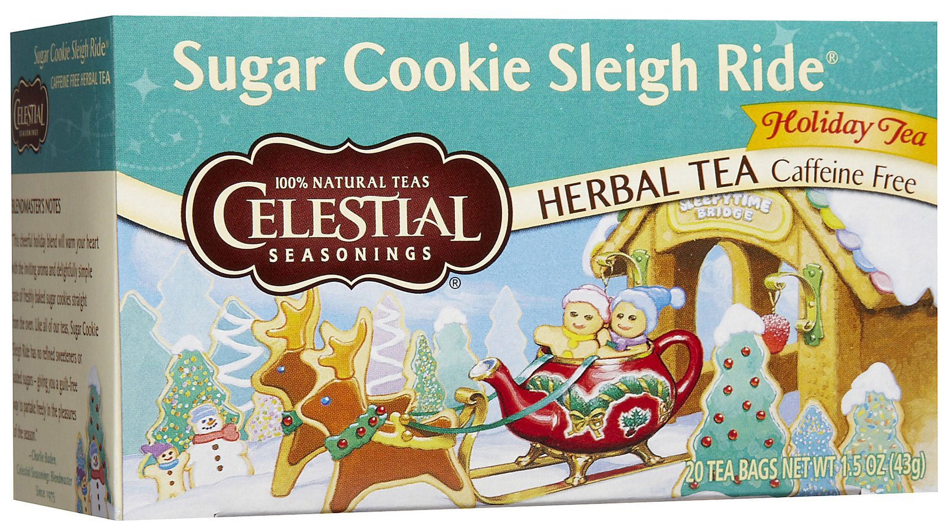 Celestial Seasonings Sugar Cookie DNF2 Sleigh Ride Tea Bags - 20 ct - 6 ...