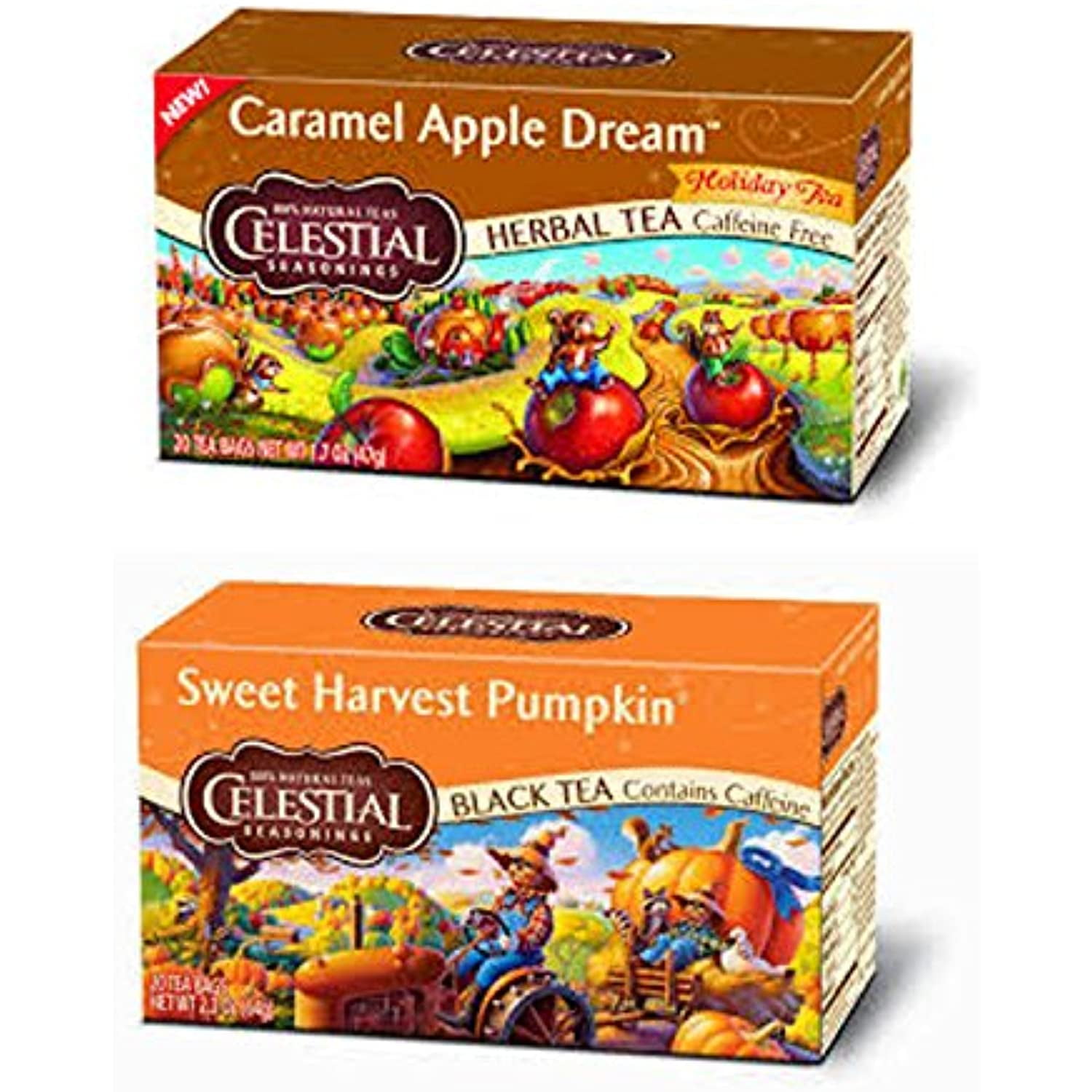 Celestial Seasonings Fall Flavors Bundle: Sweet Harvest Pumpkin ...