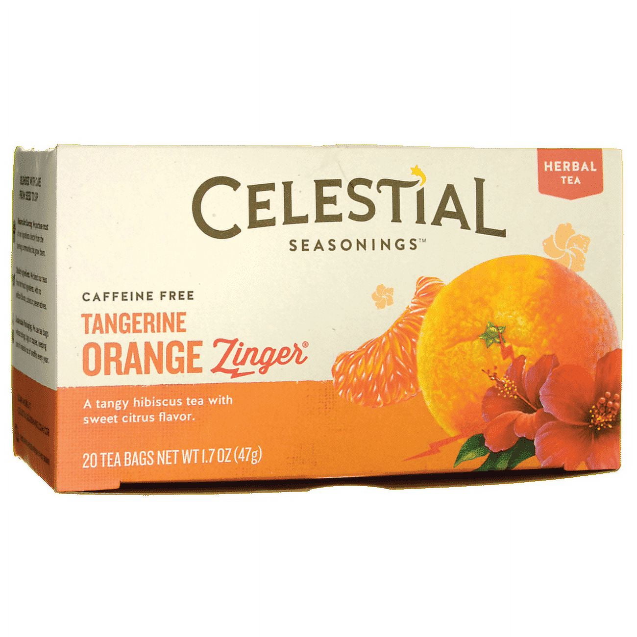Celestial Seasonings Tangerine Orange Zinger with Hibiscus, Caffeine ...