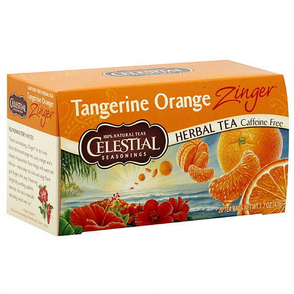 Celestial Seasonings Tangerine Orange Zinger Tea, 20ct (Pack of 6 ...