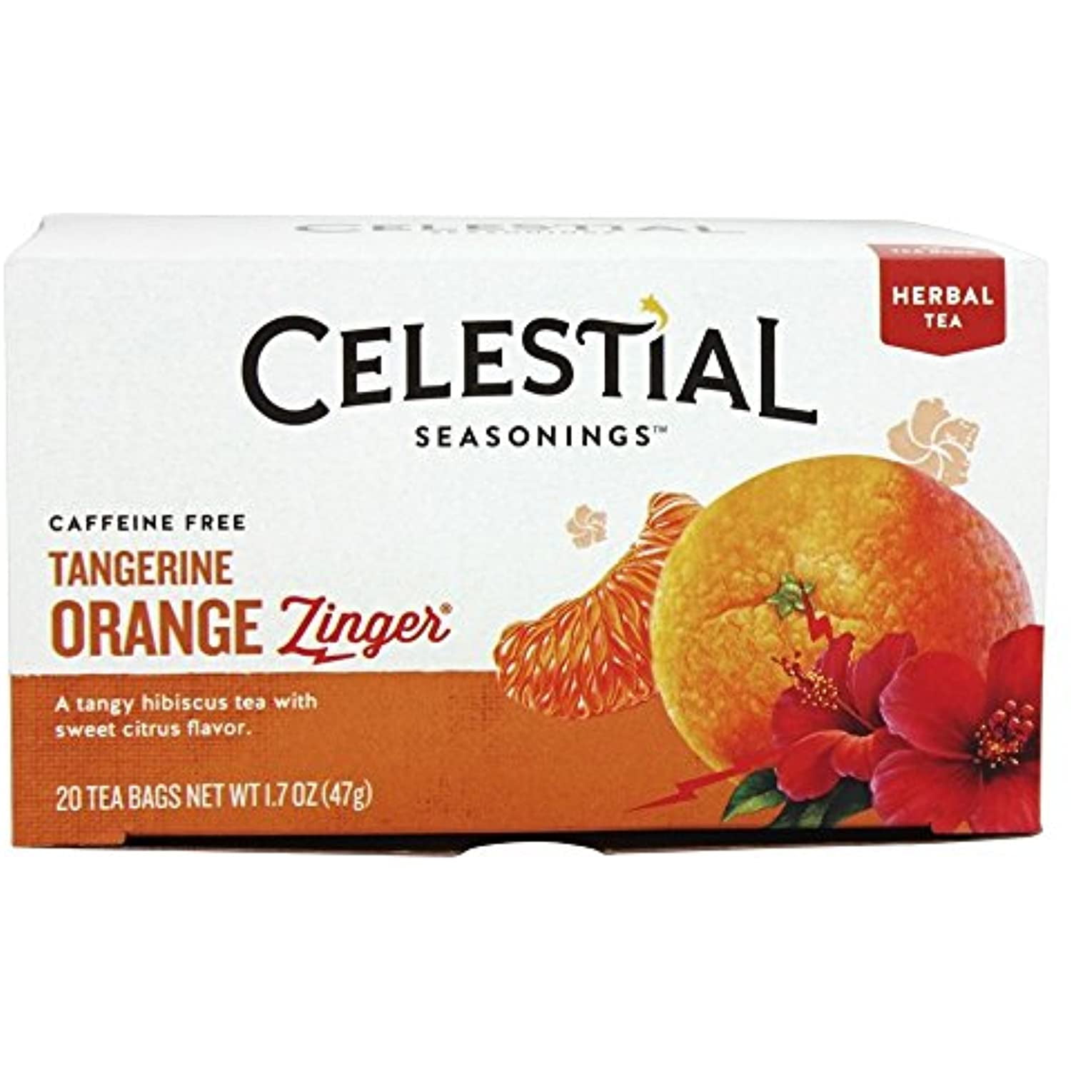 Celestial Seasonings Tea Bag, Tangerine Orange Zinger, 1.7 Ounce (Pack ...