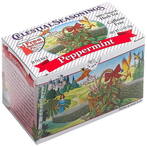 Celestial Seasonings, Tea, Peppermint, 20 Ct - Pack of 2 - Walmart.com