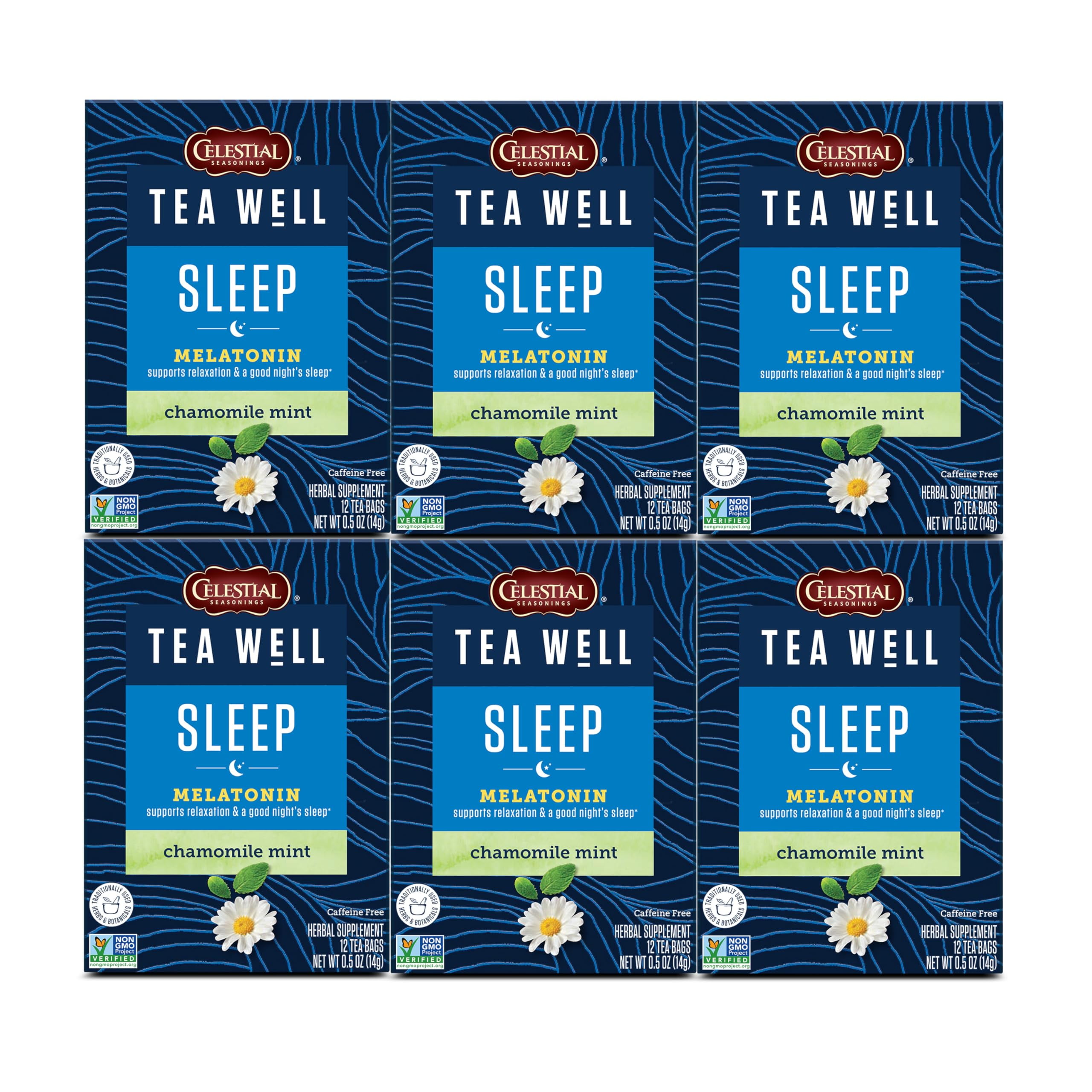 Celestial Seasonings TeaWell Herbal MZF22 Tea, Sleep with Melatonin ...