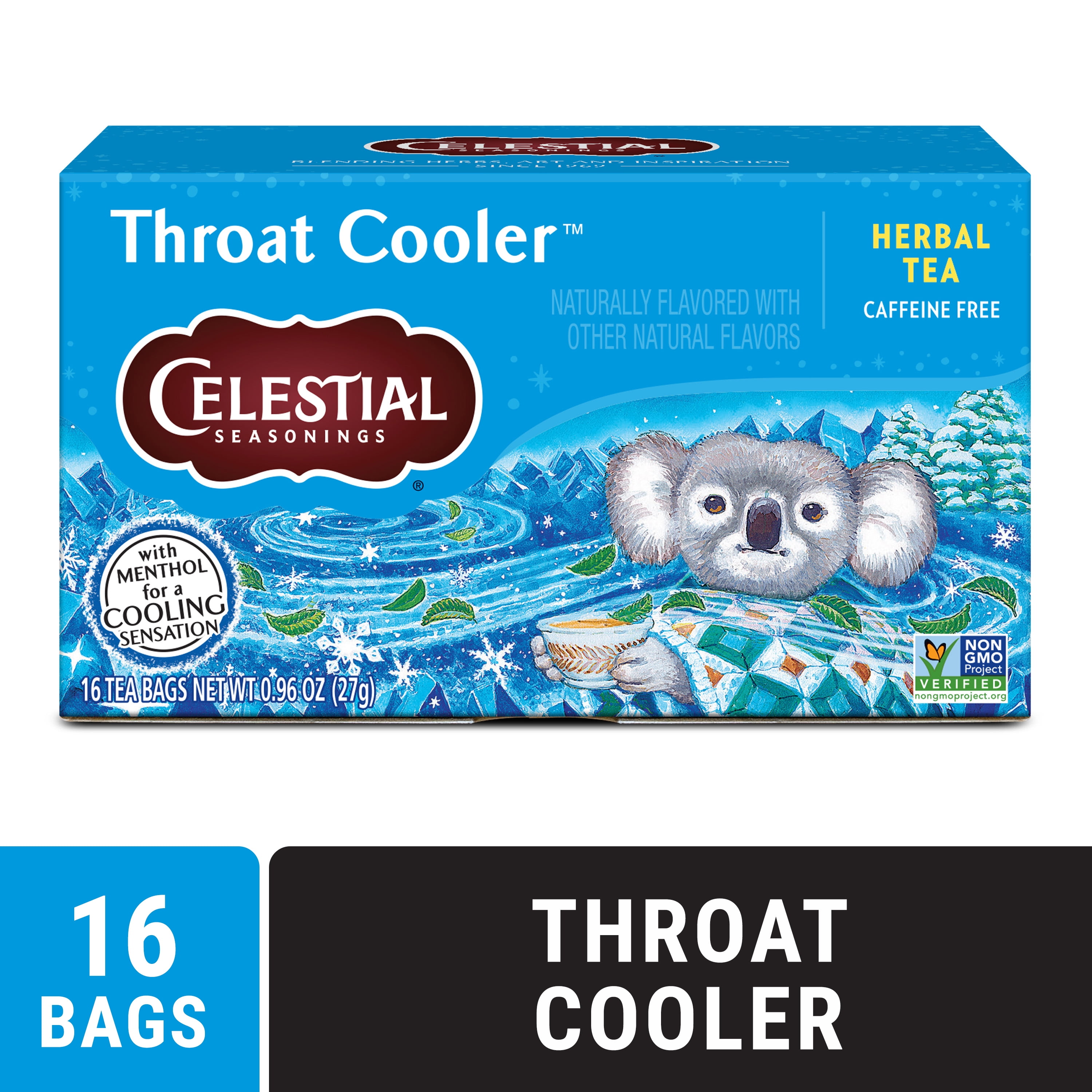 Celestial Seasonings Throat Cooler Herbal Tea Bags, Menthol Peppermint ...