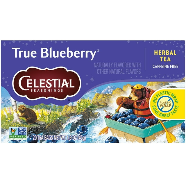 Celestial Seasonings True Blueberry Berry Flavor Herbal Tea Bags ...