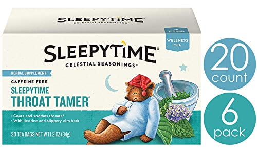 Celestial Seasonings Wellness Tea, Sleepytime Throat Tamer, Caffeine ...