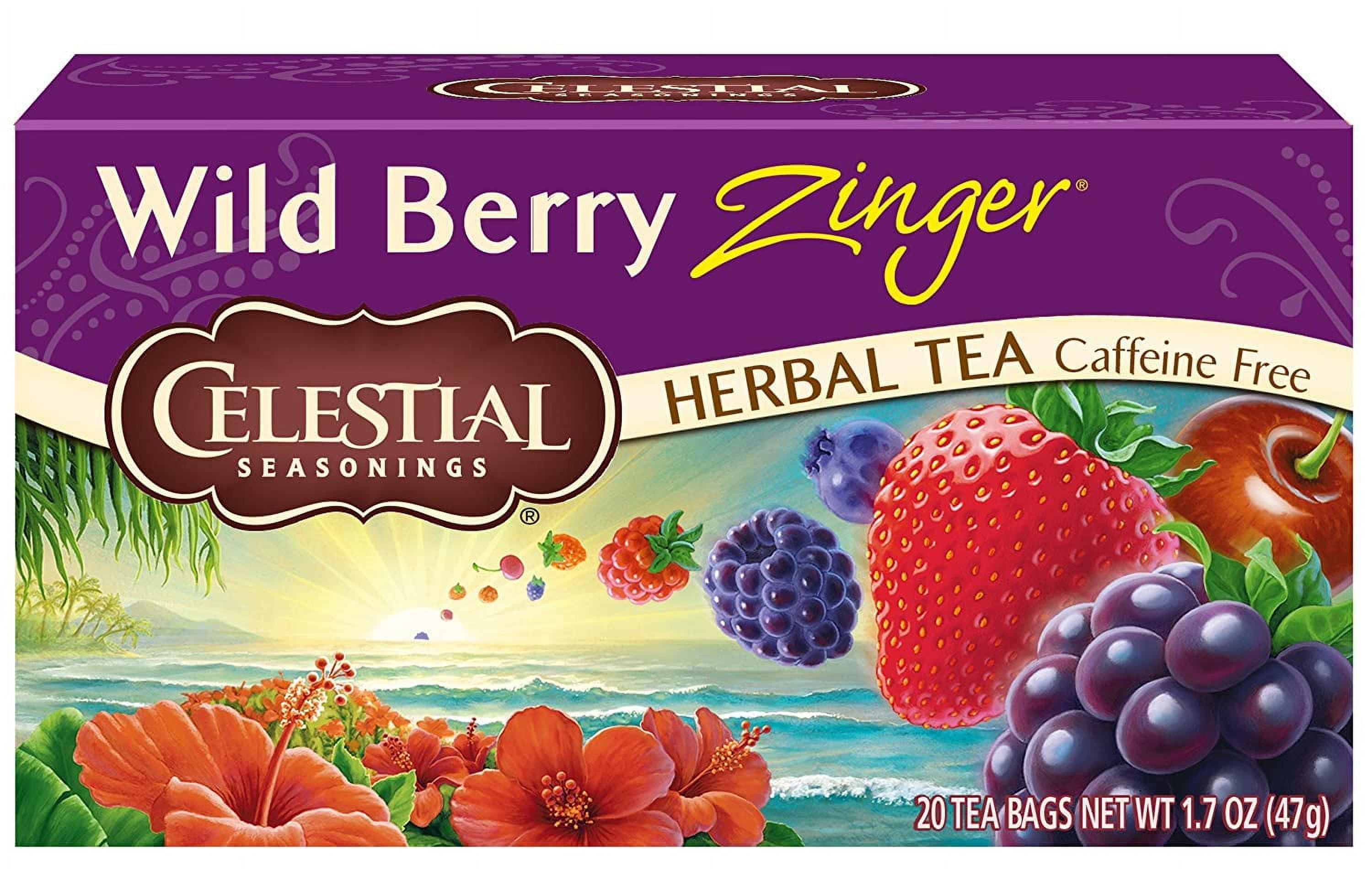 Celestial Seasonings Wild Berry Zinger Tea Bags, 20 Ct, 2 Pk - Walmart.com