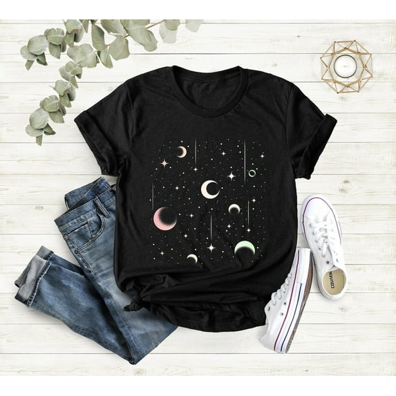 Celestial Shirt, Moon Graphic T-Shirt, Moon T-Shirts, Moon Phase ...