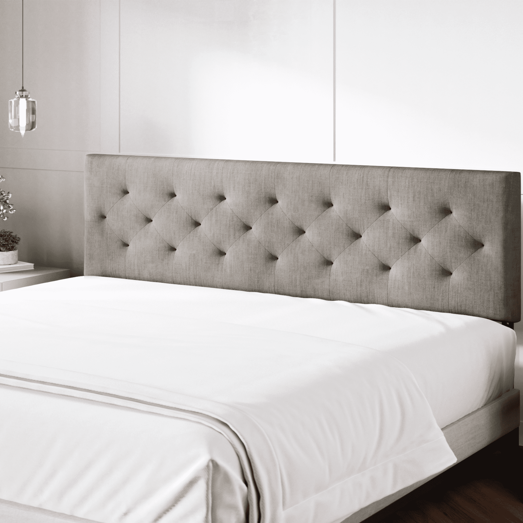 Celestial Sleep Diamond-Tufted Mid-Rise Upholstered Headboard, Wall or ...