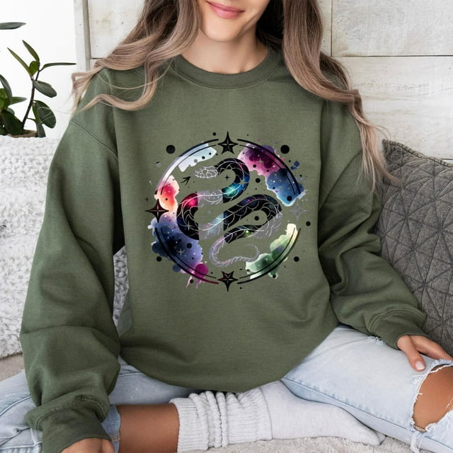 Celestial Snake Sweat Shirt, Mystical Snake Clipart, Cosmic Galaxy ...