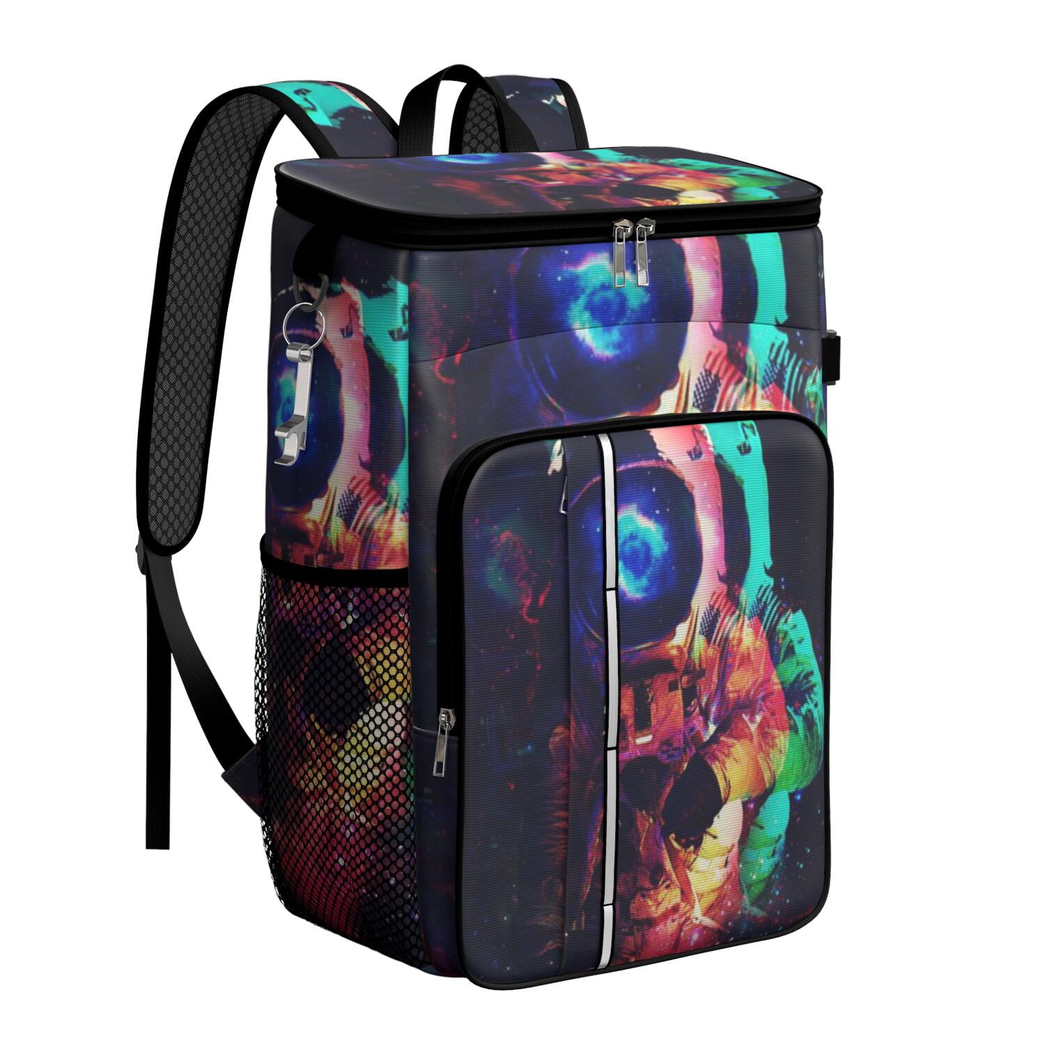 Celestial Space Backpack Cooler, Insulated Leakproof Lunch Bag with Spacecraft, Nebula, and Star ...