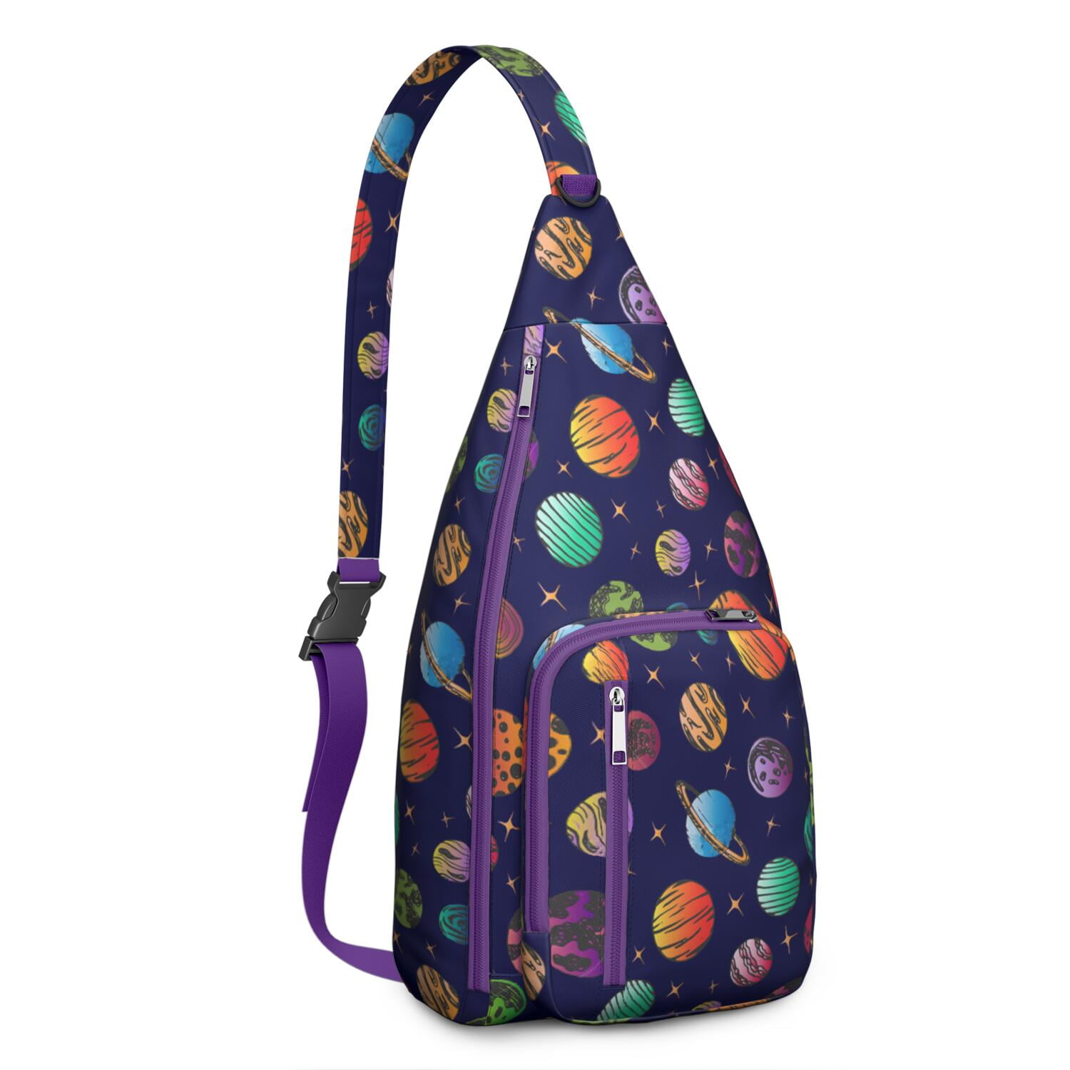 Celestial Space Sling Backpack - Nebula & Cosmic Pattern Crossbody ...