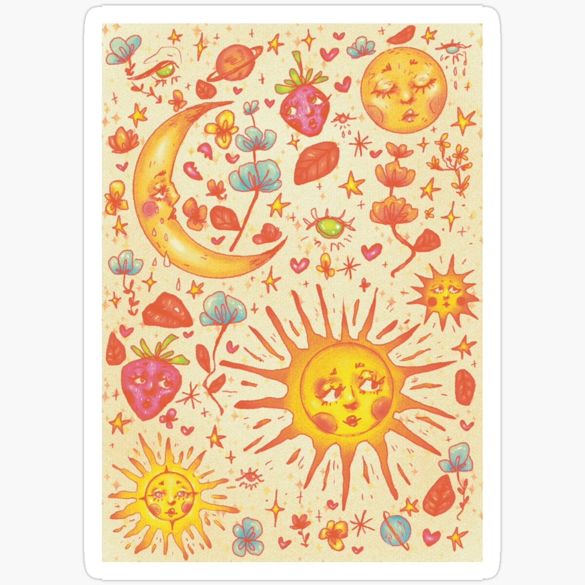 Celestial Spring Sticker. Gift For You - Decorate Laptops, Water Bottles, And More! - Walmart.com