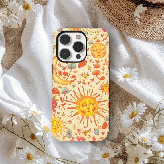 Celestial Spring Sun Moon Boho Astrology Vintage Mystic Case for iPhone ...