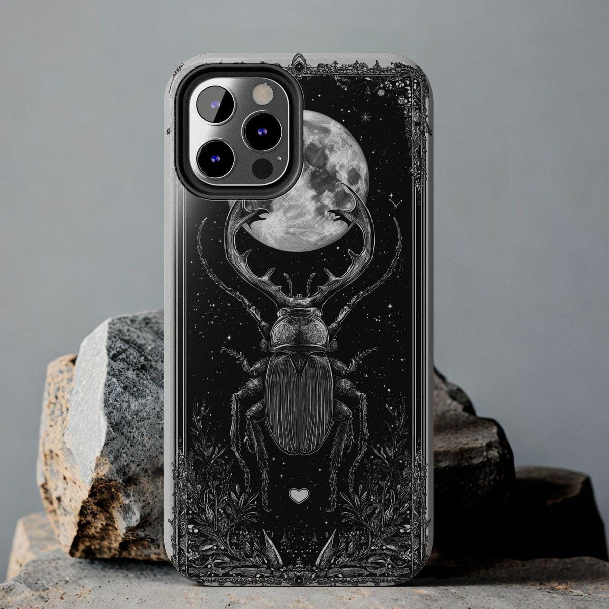 Celestial Stag Beetle Full Moon Insect Phone Case 17 16 15 14 13 12 11 ...