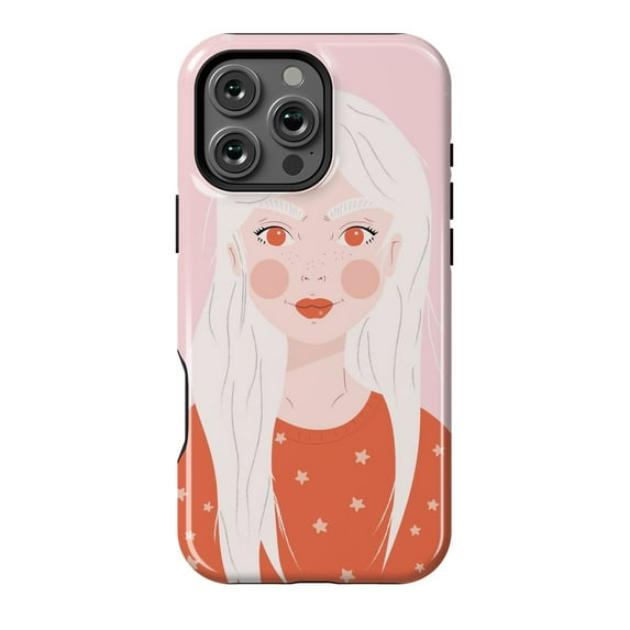 Celestial Star Girl Portrait Illustration iPhone Case 17 16 15 14 13 12 ...