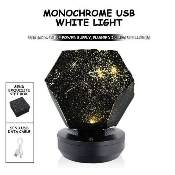 Celestial Star Projector Night Light Lamp with USB Power for Bedroom ...